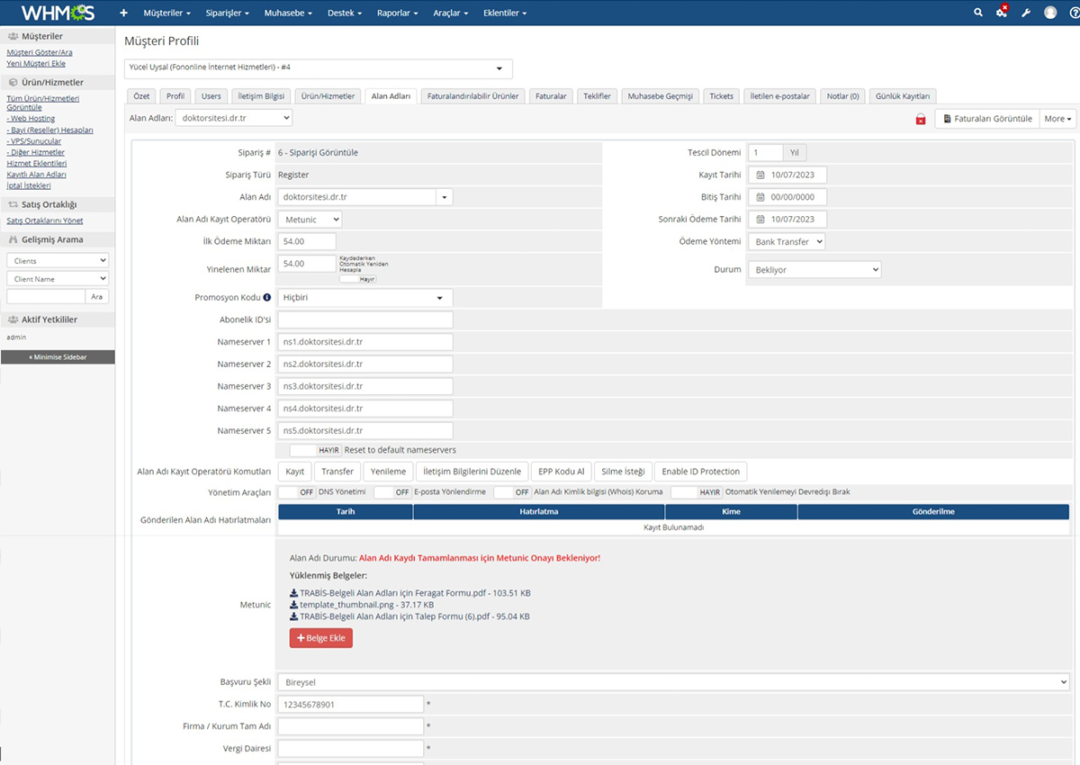 Metunic Domain Registrar Module WHMCS Marketplace Metunic Domain Registrar Module WHMCS Marketplace